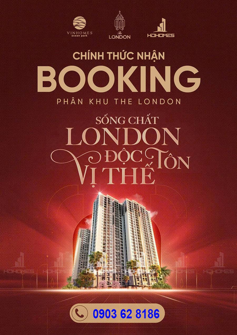 Booking Căn hộ The London Vinhomes Ocean Park - Khai Sơn City